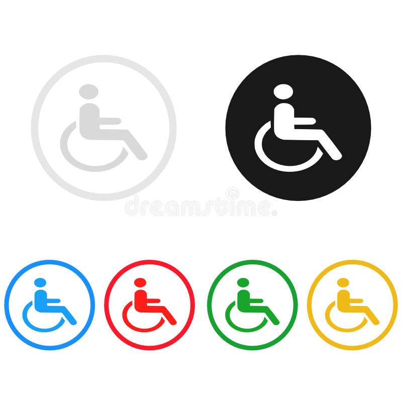 Handikappad Symbol, Illustration Stock Illustrationer - Illustration av ...