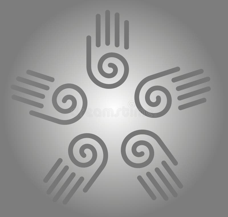 Ödmjukhet Med Styrka Eller Symbol Av Wisdowmadinkrasymbolet Stam ...