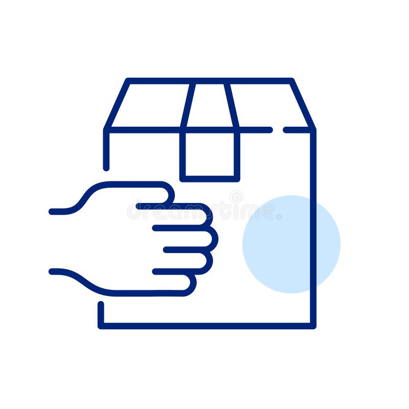Handing a Box. Delivering Goods. Pixel Perfect Icon Stock Vector ...