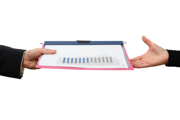 Handing File Folder, Teamwork Concept Stock Photo - Image of handing ...