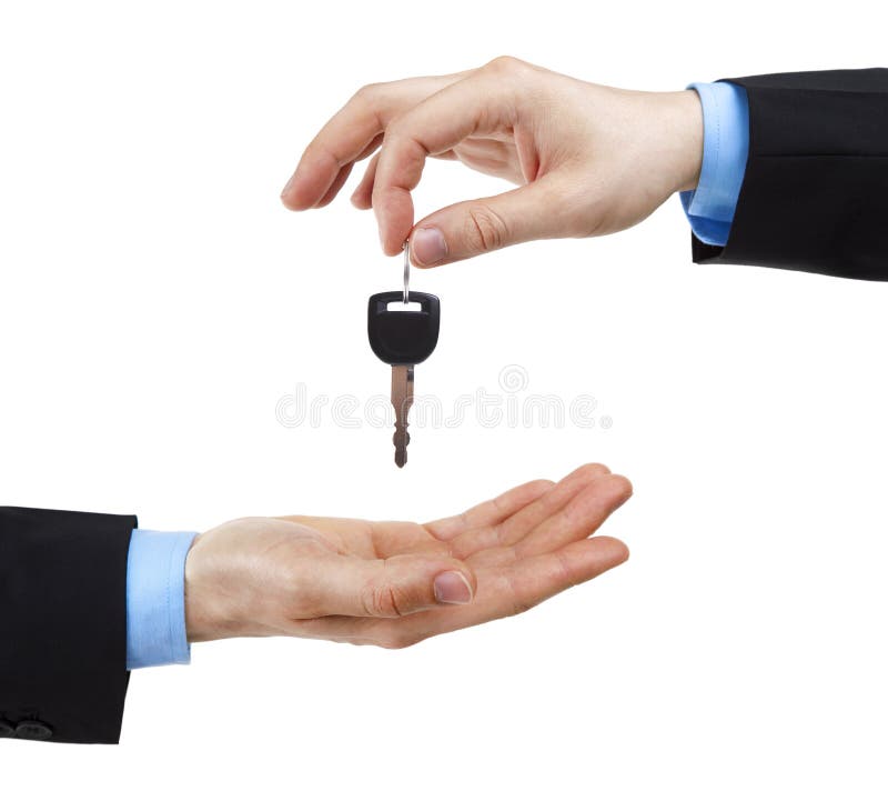 Handing a key stock photo. Image of suit, give, human - 16073904