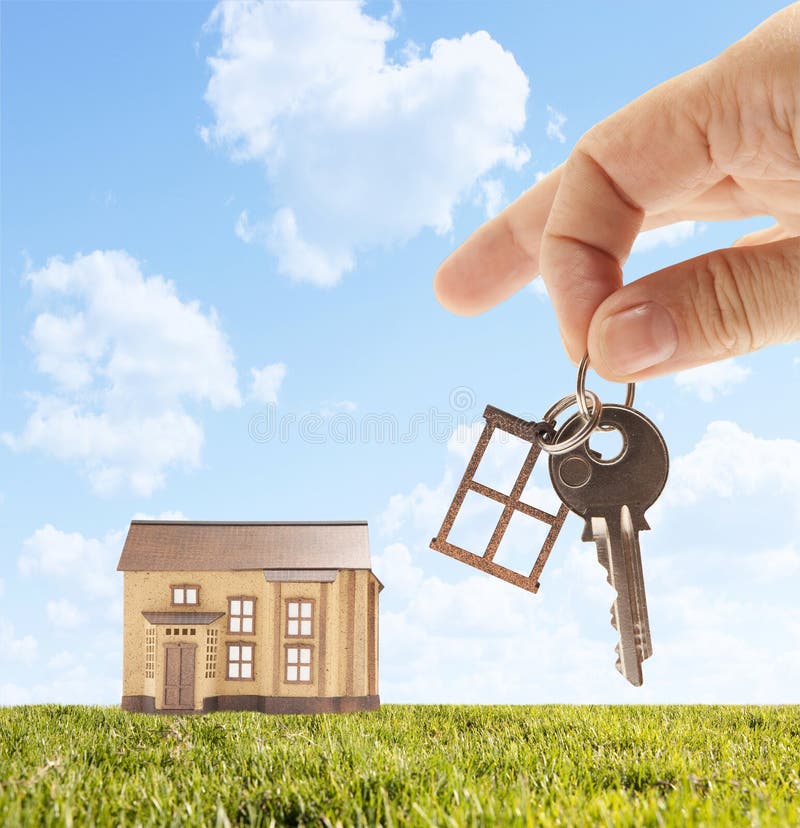 Real Estate Agent Giving House Keys Stock Image - Image of buying ...