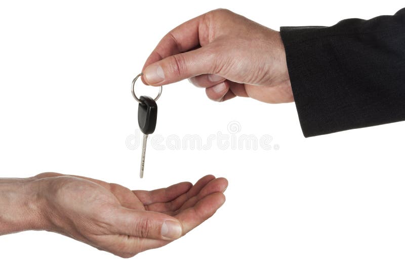 Giving a key car stock photo. Image of buttons, isolated - 31011124