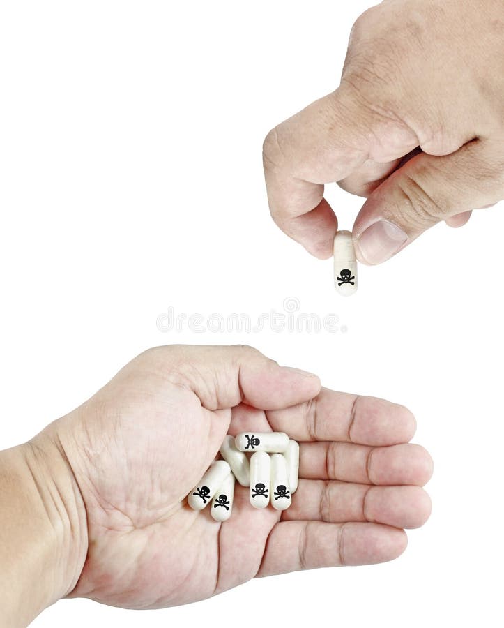 Handing out poision. stock image. Image of medication - 20050997