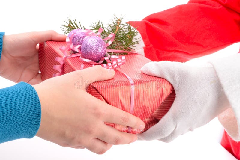 Handing out of presents stock photo. Image of decoration - 27363716