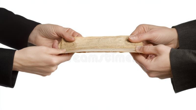 Handing Over an Antique Document Stock Illustration - Illustration of ...