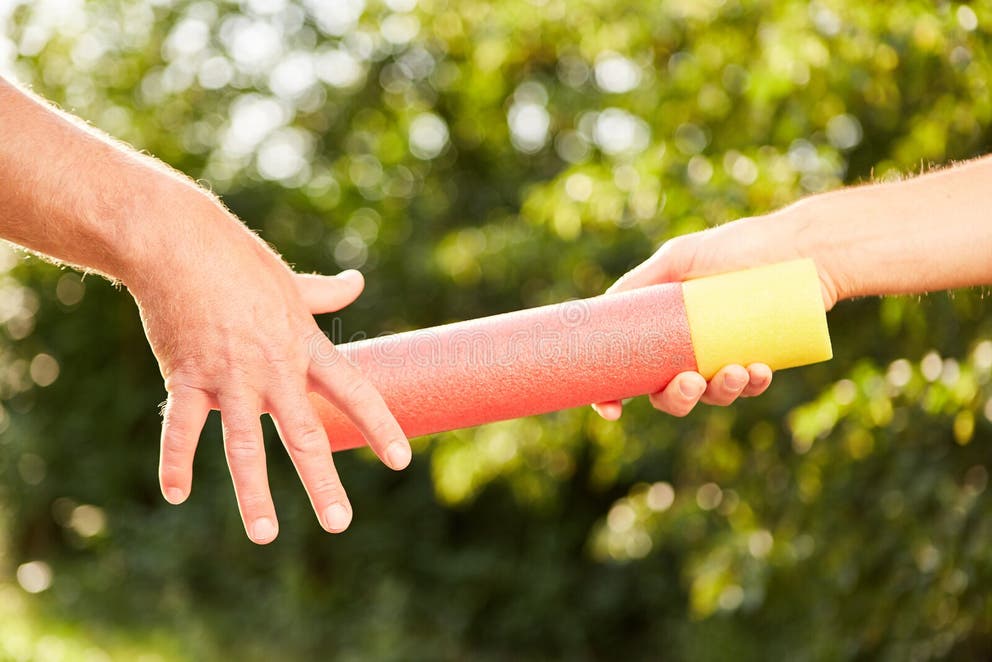 Handing over a baton stock photo. Image of team, exercise - 161340296