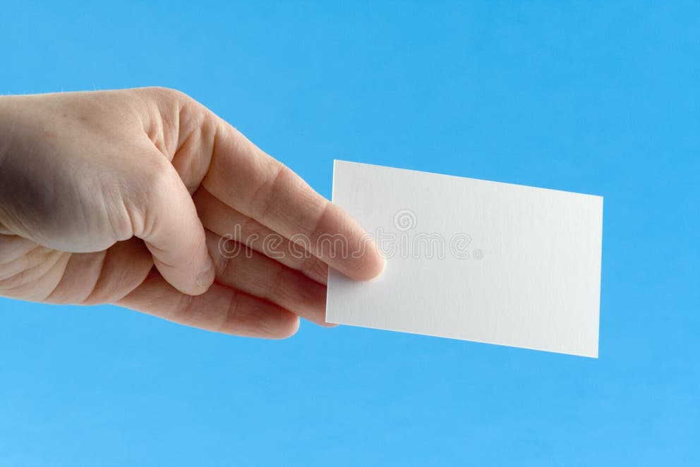Handing Over a Business Card Stock Image - Image of pass, business: 538119