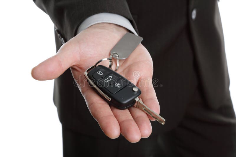Businesswoman Receiving Keys of New Car Stock Image - Image of luxury ...