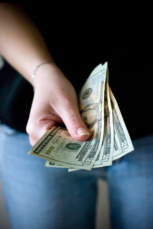 Handing over the cash stock photo. Image of money, bills - 9910236