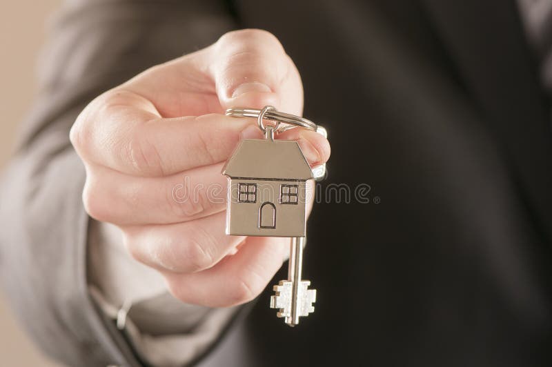 Handing over house keys stock image. Image of approved - 72743433