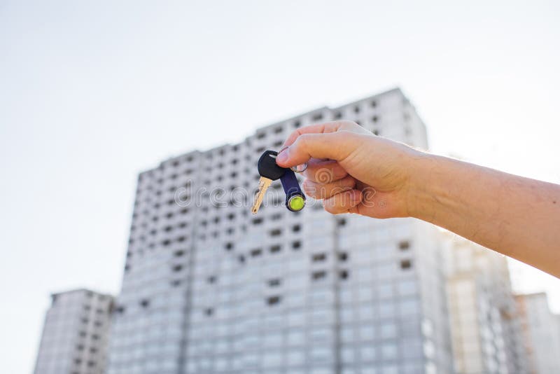 Handing Over the Key from a New Home Stock Photo - Image of ...