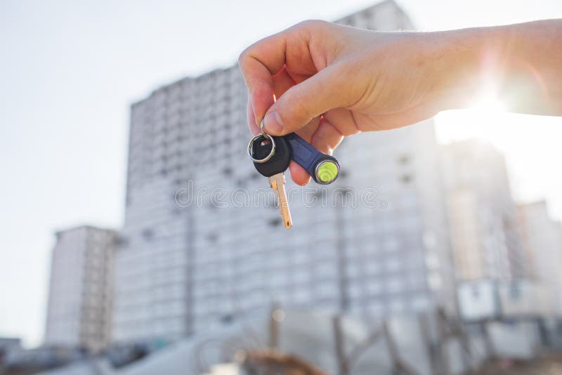 Handing Over the Key from a New Home Stock Image - Image of house ...