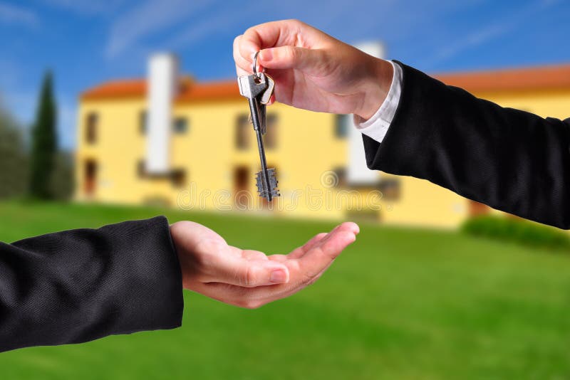 Keys Being Handed Over stock image. Image of closing - 11015399