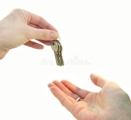 Handing over the keys stock image. Image of house, antique - 254553