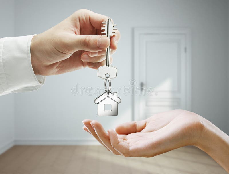 Giving house keys stock image. Image of estate, exchanging - 42784335