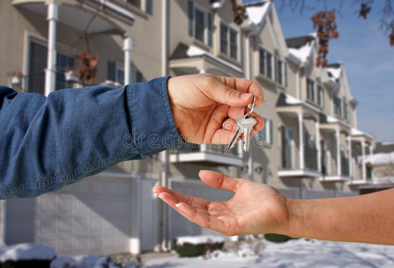 Handing Over the Keys stock image. Image of construction - 4118335