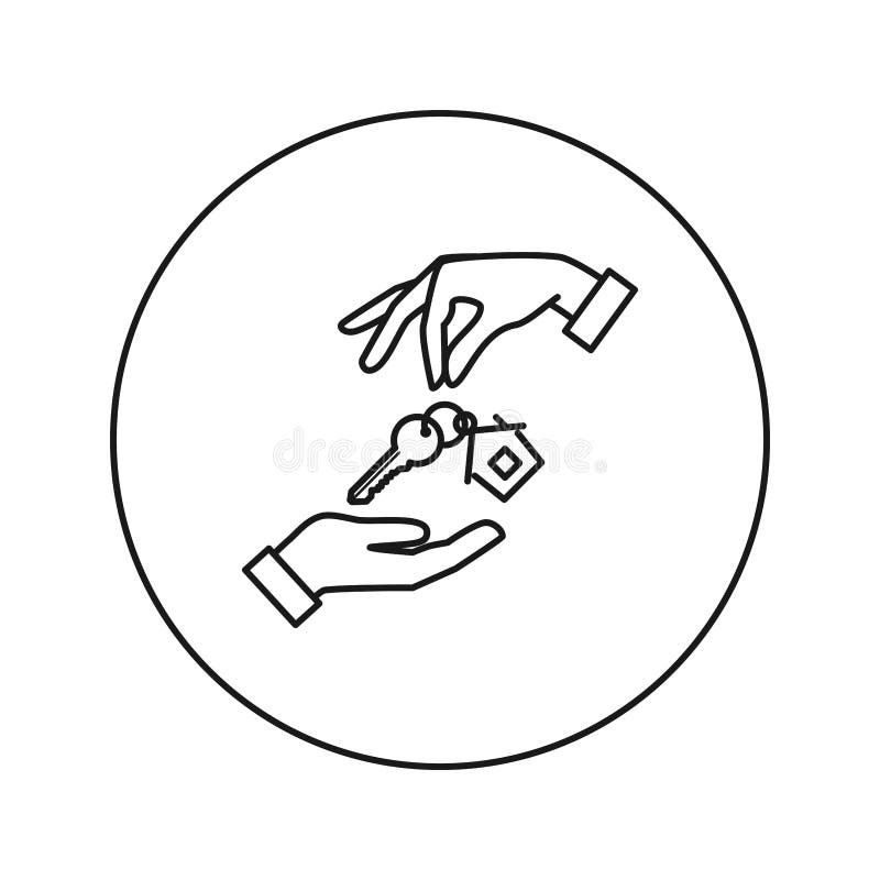 Handing Over the Keys of the House from Hand To Hand. Stock Vector ...