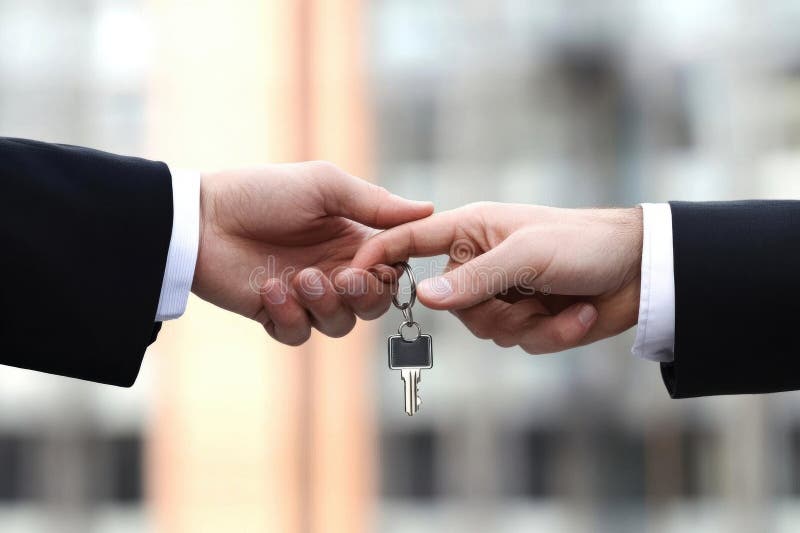 Handing Over Keys, a Symbol of Trust and New Beginnings Stock Image ...