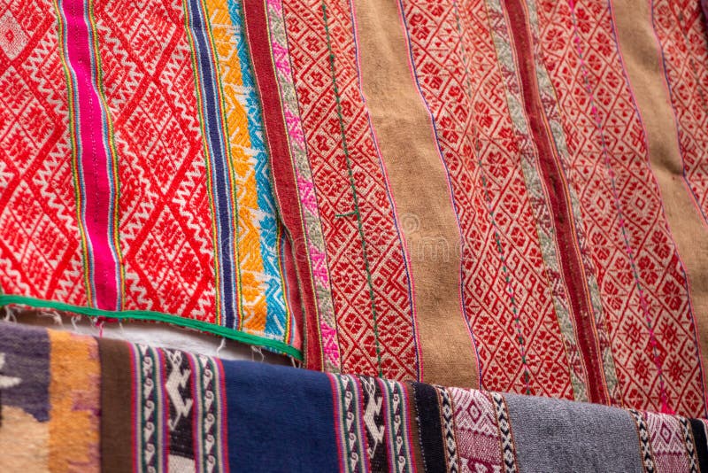 Peruvian made souvenirs stock photo. Image of weaved - 277862830