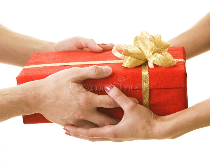 Handing a present stock image. Image of gift, beautiful - 8081677
