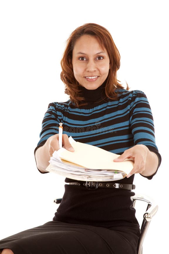 102 Secretary Handing Paperwork Stock Photos - Free & Royalty-Free ...