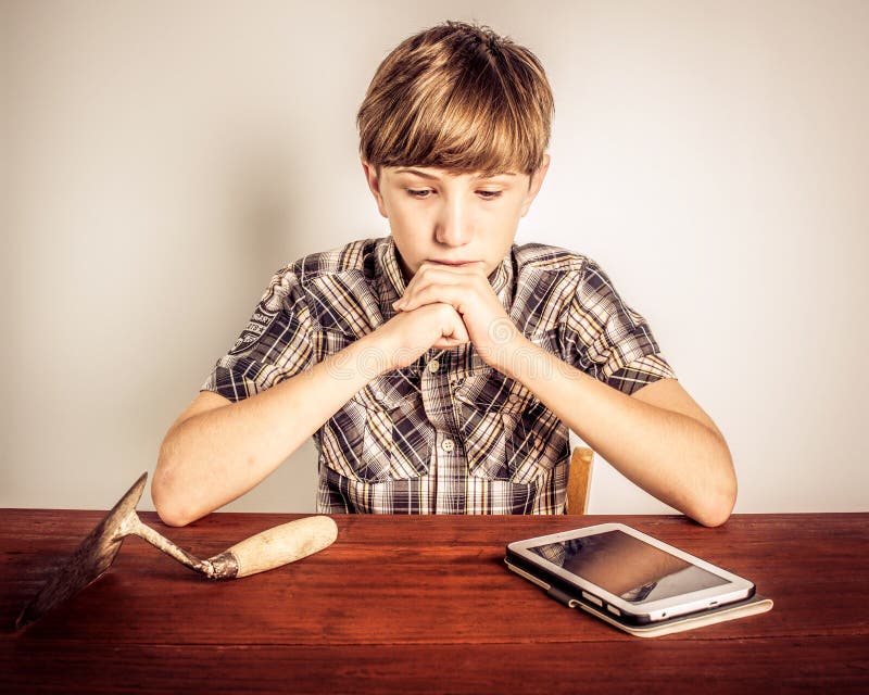 Handiwork Vs Intellectual Work Stock Image - Image of indecision, young ...