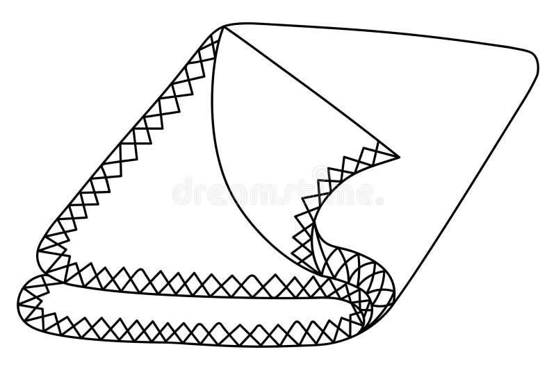 Handkerchief with Edging Along the Edges, Folded in Several Layers, the ...