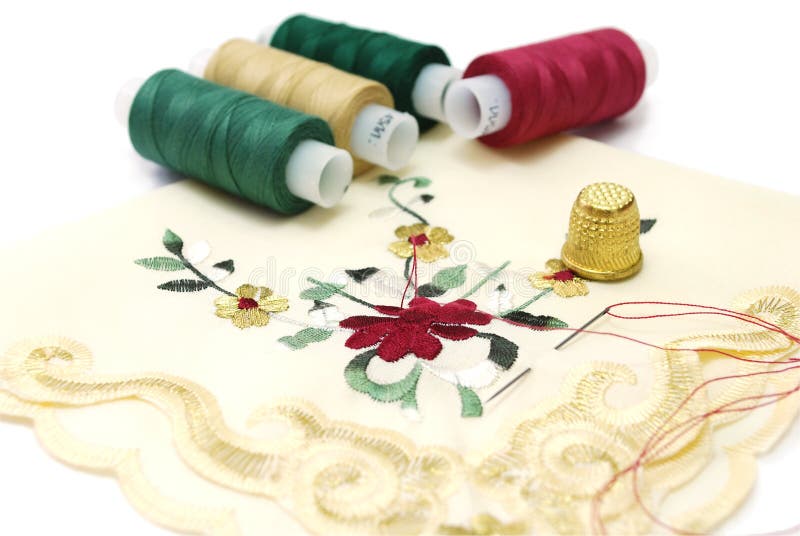 Handkerchief Sewing stock image. Image of leisure, ornate - 10101041