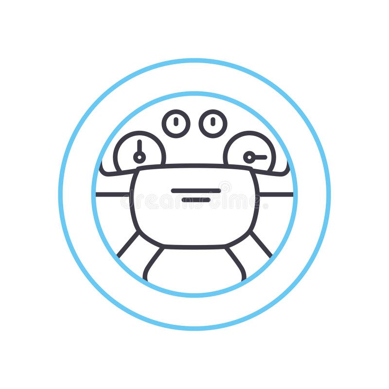 Handle Bar Line Icon, Outline Symbol, Vector Illustration, Concept Sign ...