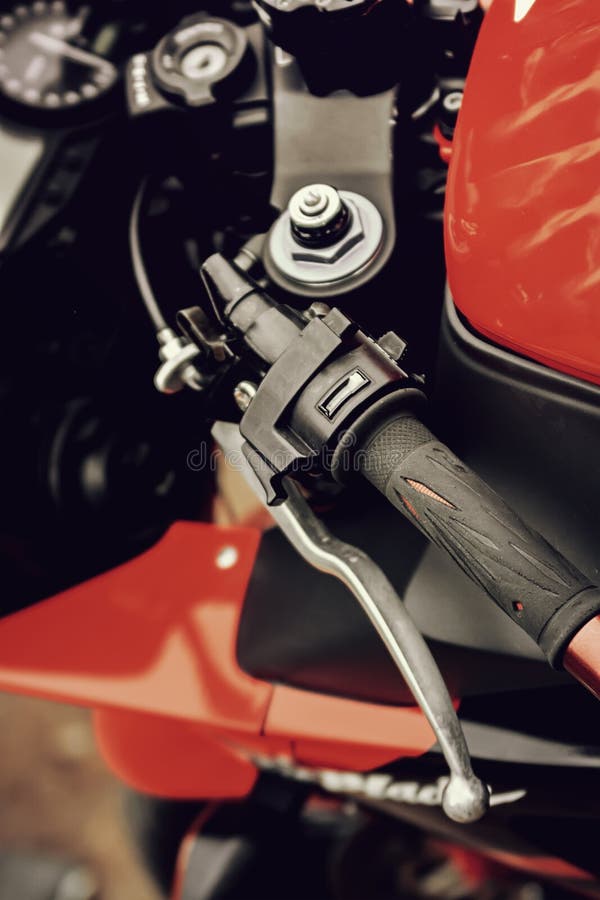 Handle of motorcycle stock image. Image of motorbike - 32613503