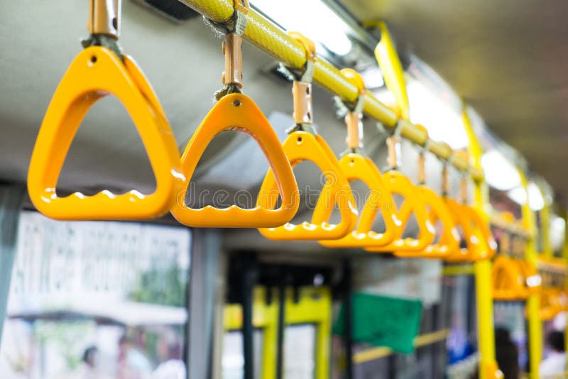 Handle in the bus stock photo. Image of handle, pull - 52586260