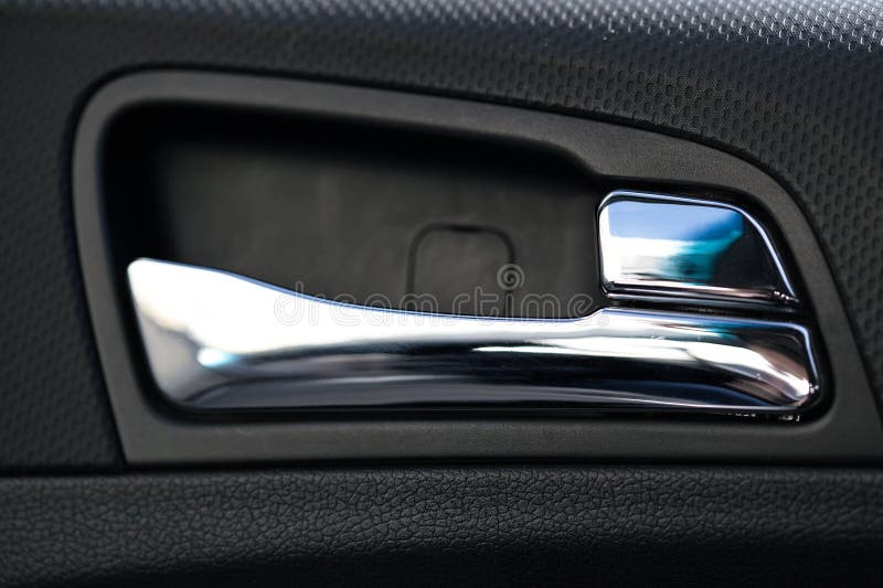 The Handle in the Car Door, the Interior Detail Inside Stock Photo ...