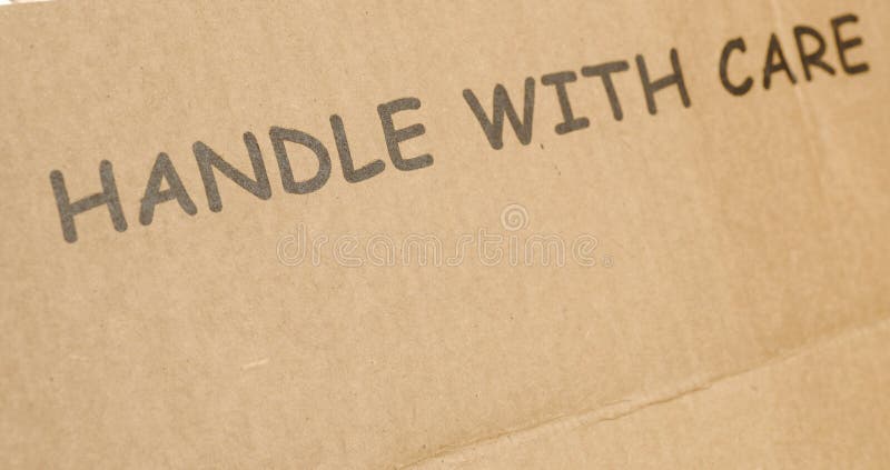 Handle with Care stock photo. Image of sticker, package - 314532