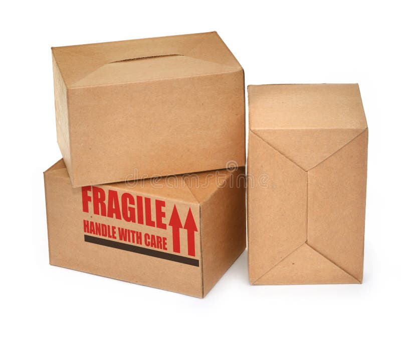 Handle with Care stock photo. Image of boxes, fragile, cardboard - 61052