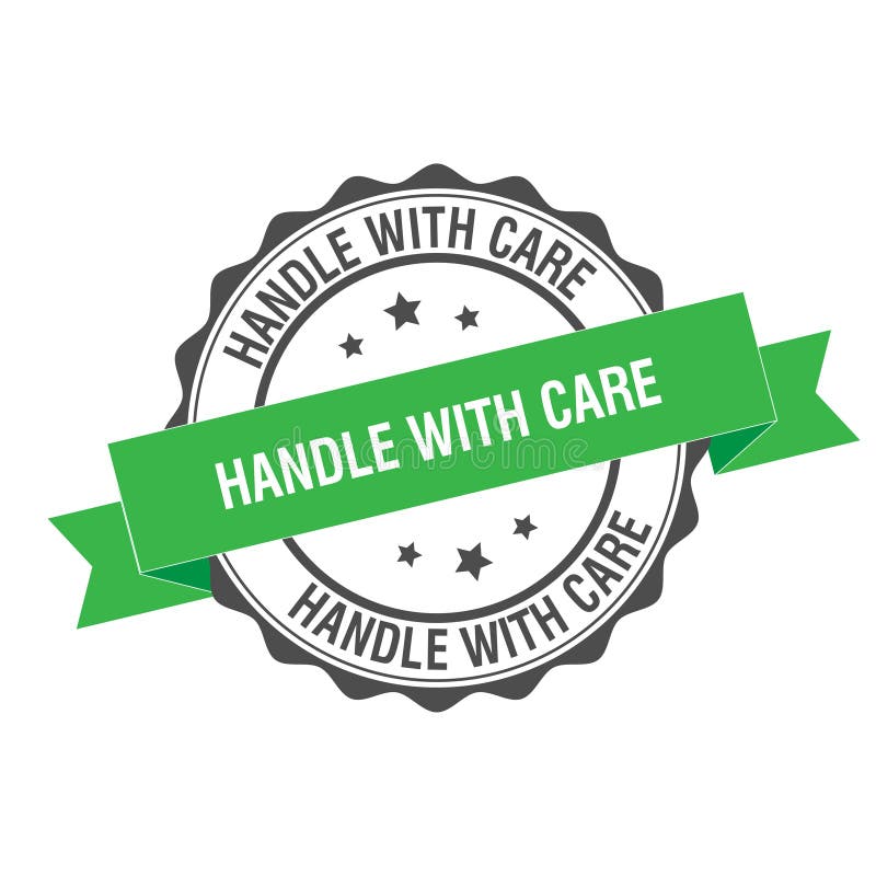 Handle with Care Stamp Illustration Stock Vector - Illustration of ...