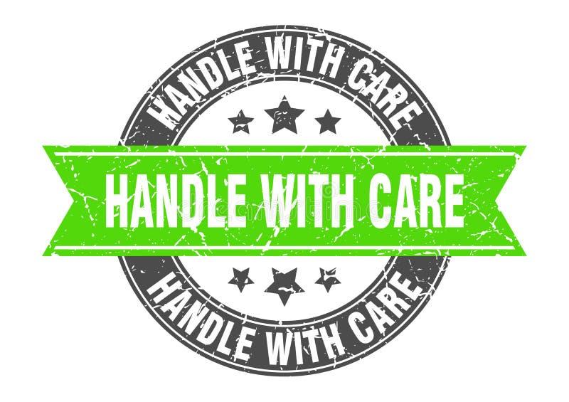 Handle with care stamp stock vector. Illustration of label - 162724516