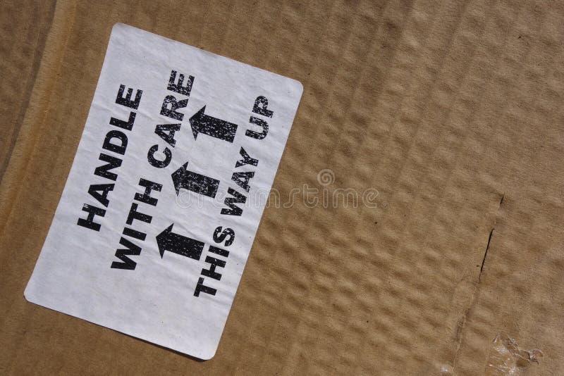 Handle with Care stock photo. Image of sticker, package - 314532