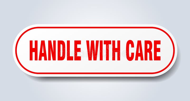 Handle with care sticker. stock vector. Illustration of peeler - 158772809