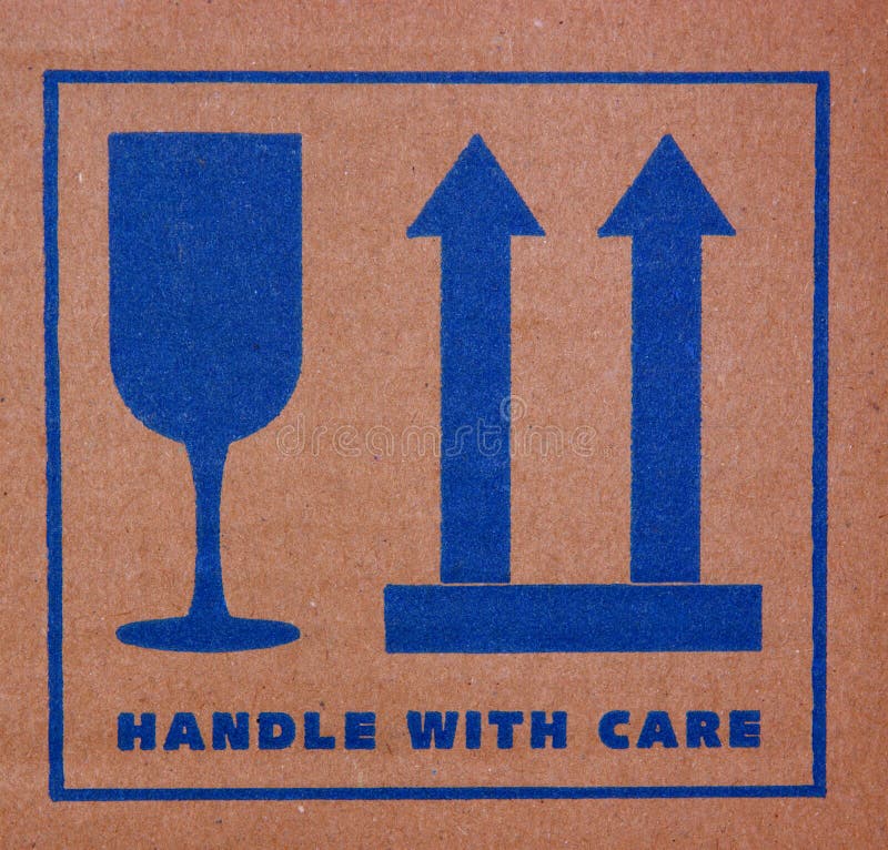Handle with care symbol stock image. Image of packing - 19764023