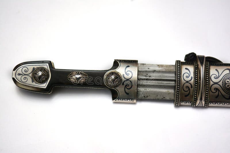 The Tip of the Scabbard of the Circassian Dagger Stock Image - Image of ...