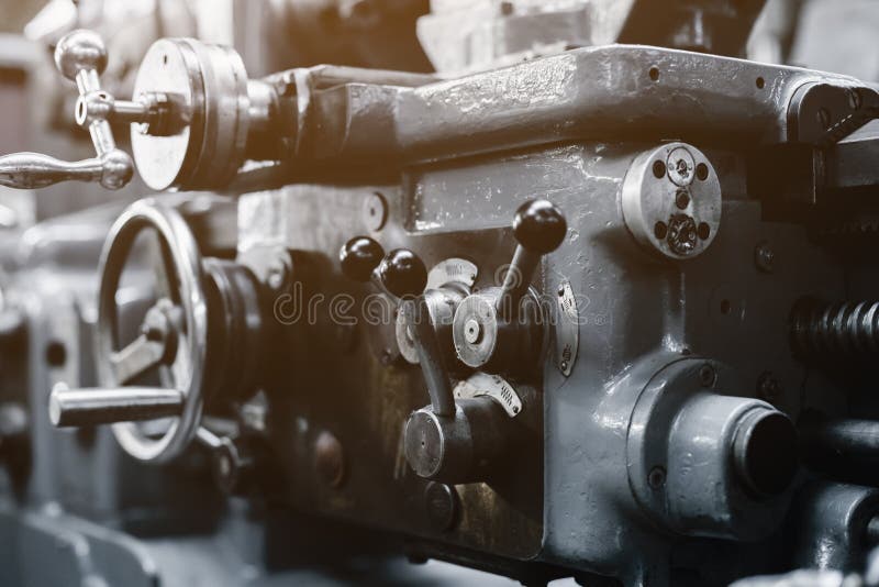 Handle Control Machine in Factory Stock Photo - Image of handle ...