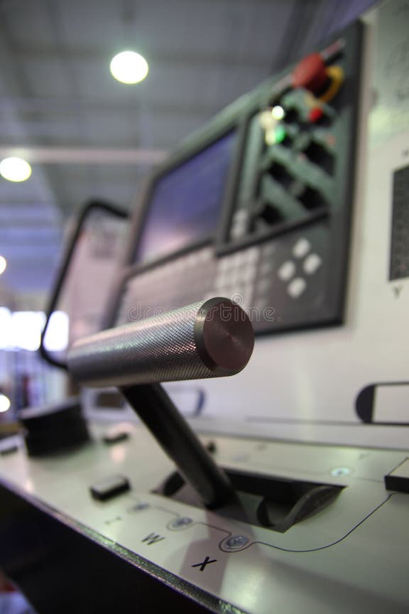 Handle on control panel. stock photo. Image of closeup - 12819986