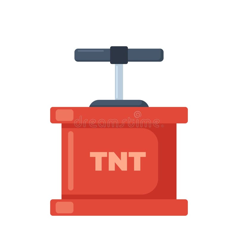 Handle Detonator for Dynamite in Retro Style. Vector Illustration Stock ...