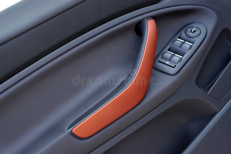 Handle on the Door, Car Window Control Panel Stock Photo - Image of ...