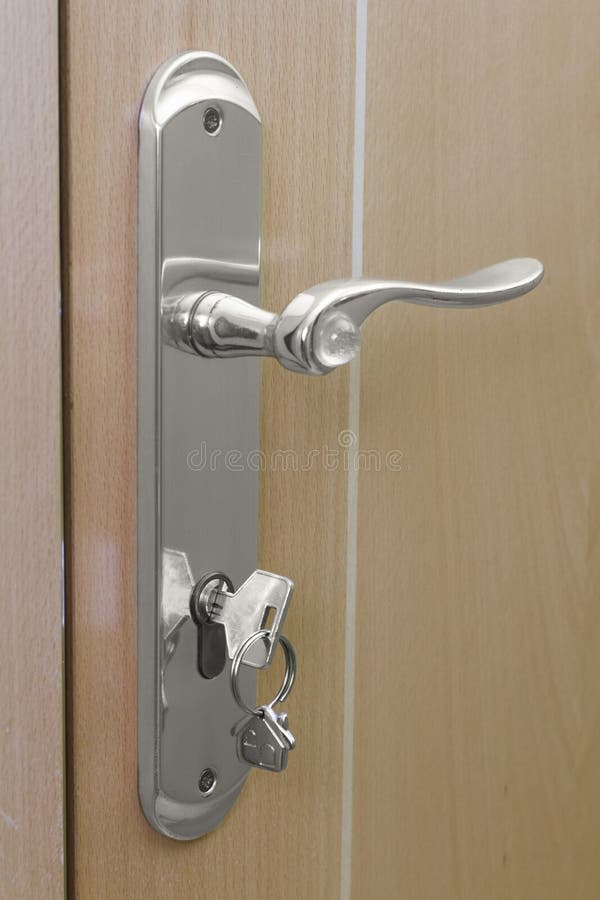 Handle of the Door with the Keys Stock Image - Image of handle, clean ...