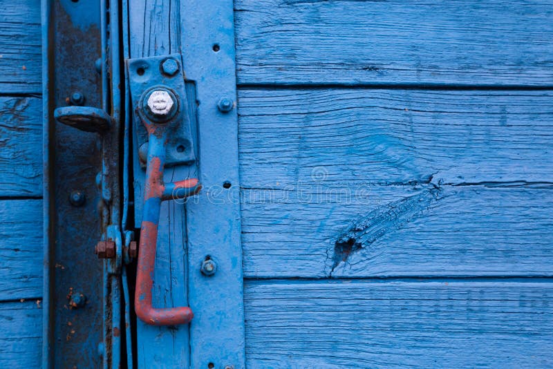 Handle on the Doors for the Vintage Train Wagon Stock Photo - Image of ...