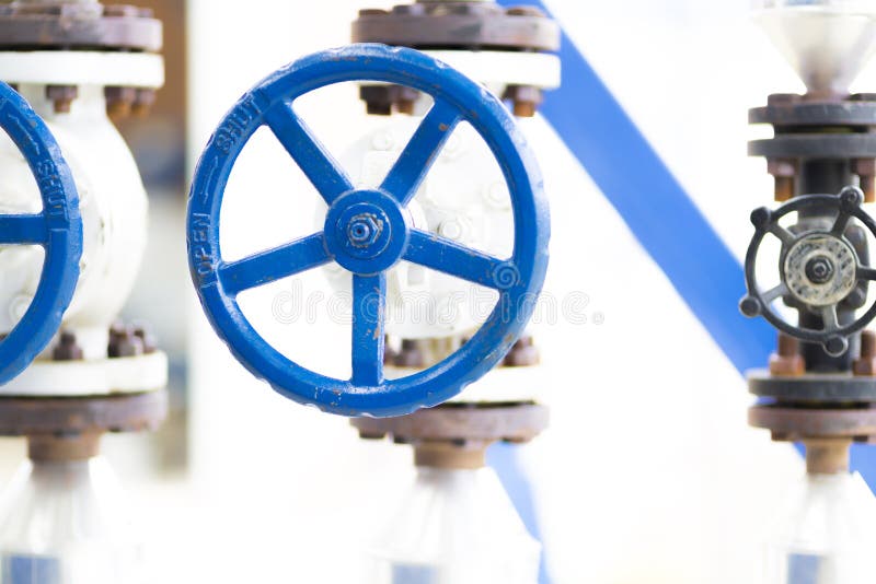 Handle Gate Valve on the Pipeline Stock Image - Image of industrial ...