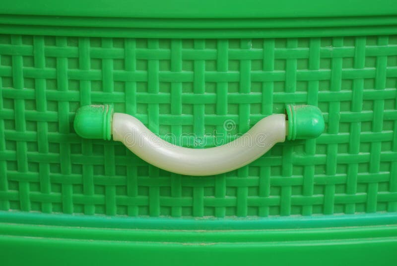 Handle on a Green Plastic Kitchen Cabinet Stock Image - Image of knob ...