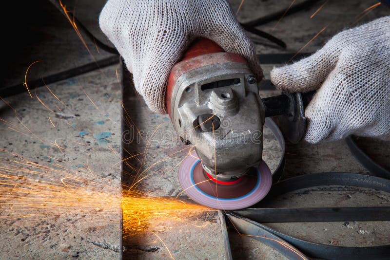 Handle grinding steel stock photo. Image of factory, iron - 94055346